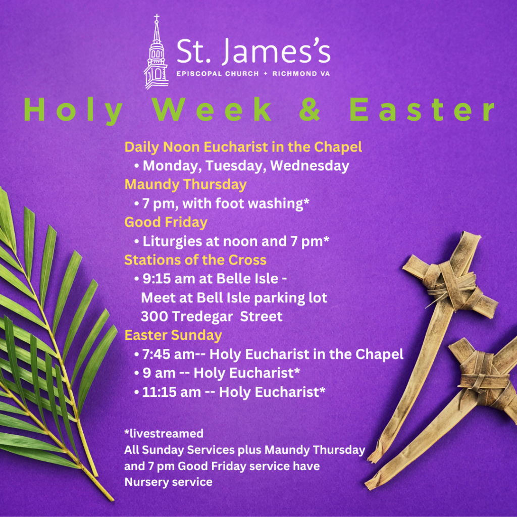 Holy Week & Easter 2024 - St. James's Episcopal Church